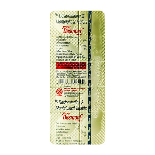 Buy DESMONT Tablet 10's Online at Upto 25% OFF | Netmeds