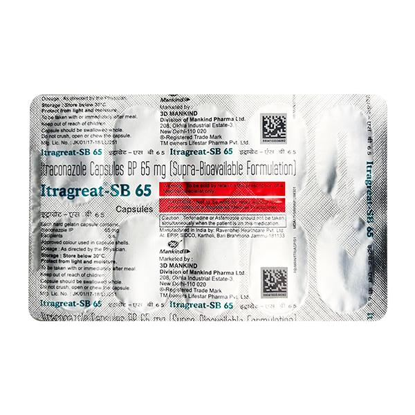 ITRAGREAT SB 65 Capsule 10's Price, Uses, Side effects, Substitutes ...
