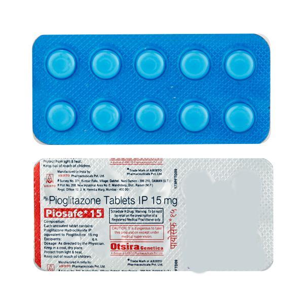 Piosafe 15mg Tablet 10'S : Price, Uses, Side Effects | Netmeds