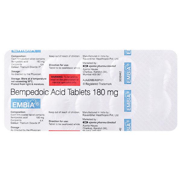 Buy EMBIA Tablet 10's Online at Upto 25% OFF | Netmeds