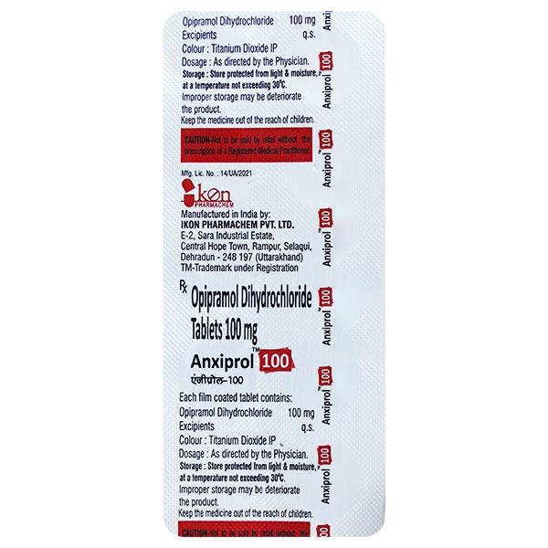 ANXIPROL 100 Tablet 10's : Price, Uses, Side Effects | Netmeds