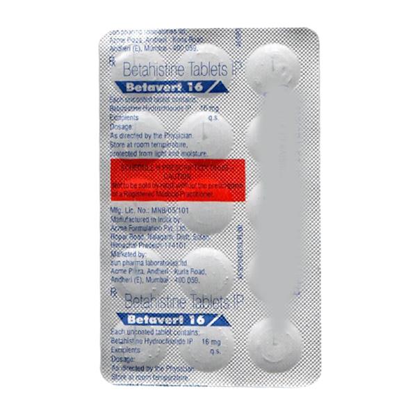 Buy BETAVERT 16 Tablet 15's Online at Upto 25% OFF | Netmeds