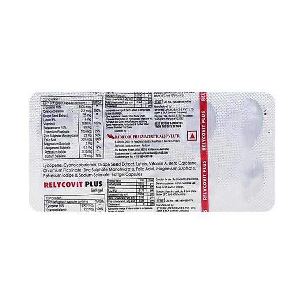 Buy RELYCOVIT PLUS Capsule 10's Online at Upto 25% OFF | Netmeds