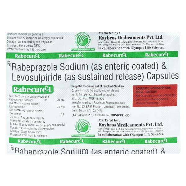 RABECURE L Capsule 10's Price, Uses, Side effects, Substitutes | Netmeds