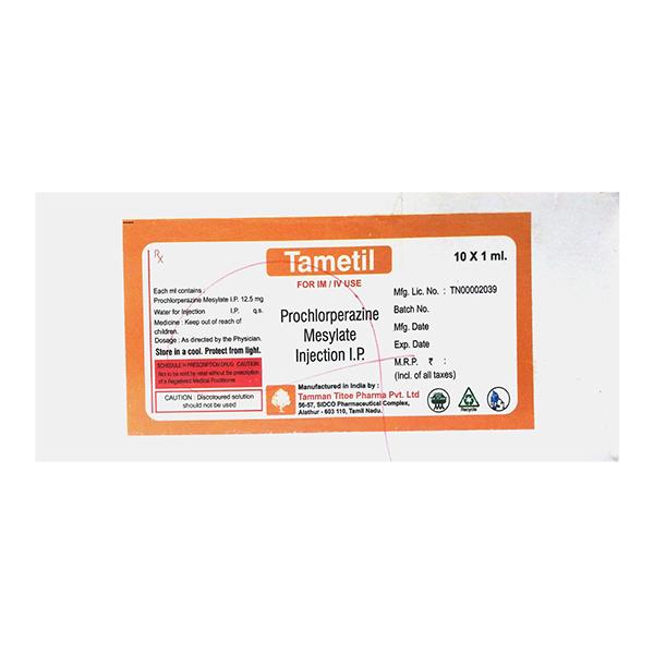 TAMETIL Injection 1ml Price, Uses, Side effects, Substitutes | Netmeds