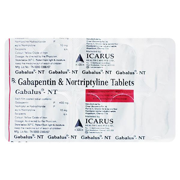 Gabalus NT Tablet 10'S Price, Uses, Side effects, Substitutes | Netmeds