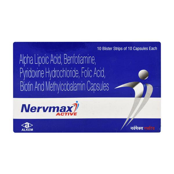 Buy NERVMAX ACTIVE Capsule 10's Online at Upto 25% OFF | Netmeds