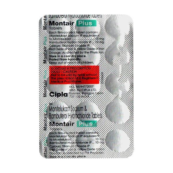 Buy MONTAIR PLUS Tablet 15's Online | Netmeds