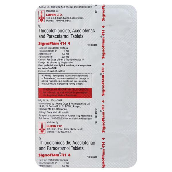 Signoflam th 4 Tablet: View Price, Benefits, Side Effects | Netmeds