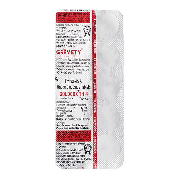GOLDCOX TH 4 Tablet 10's Price, Uses, Side effects, Substitutes | Netmeds