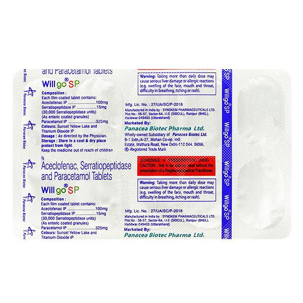 Buy Willgo SP Tablet 10'S Online at Upto 25% OFF | Netmeds