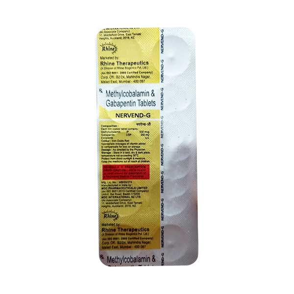 Buy NERVEND G Tablet 10's Online at Upto 25% OFF | Netmeds