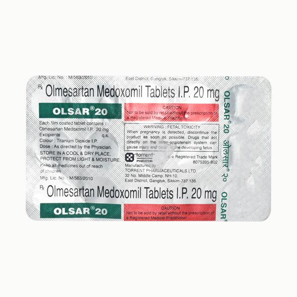 Olsar 20mg Tablet 15'S : Price, Uses, Side Effects | Netmeds