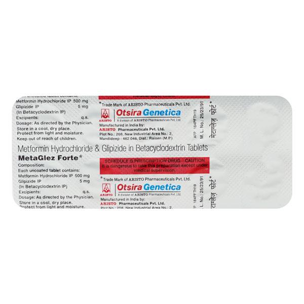Metaglez Forte Tablet 10'S : Price, Uses, Side Effects | Netmeds