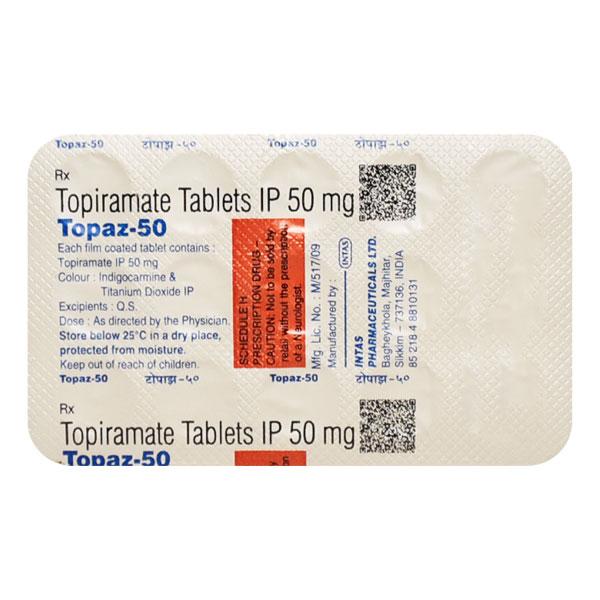 Buy Topaz 50mg Tablet 15'S Online at Upto 25% OFF | Netmeds
