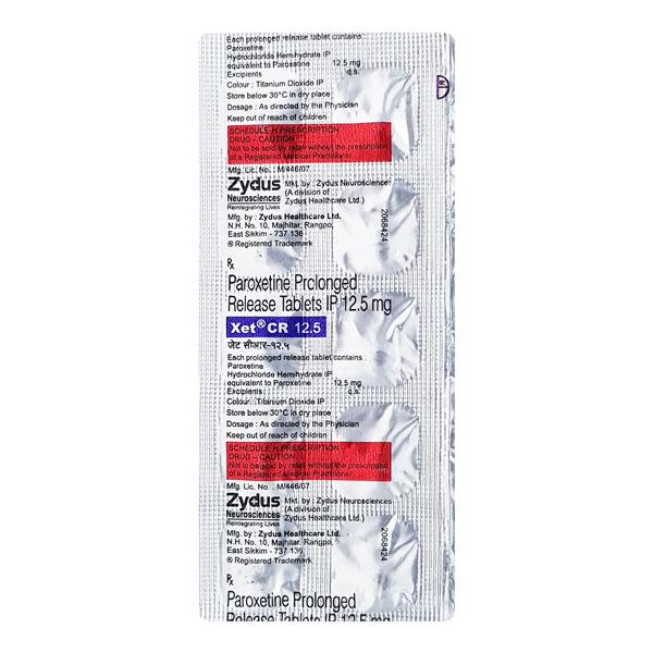 XET CR 12.5mg Tablet 10'S : Price, Uses, Side Effects | Netmeds