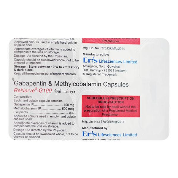 Buy Renerve G 100mg Capsule 10'S Online at Upto 25% OFF | Netmeds