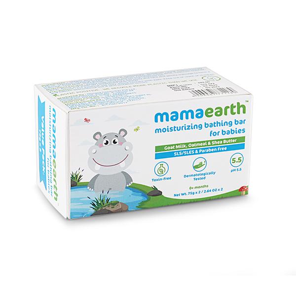 Buy Mamaearth Moisturizing Bathing Bar For Babies Value Pack 75gm ...