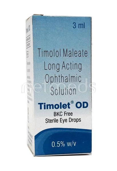 Buy Timolet OD Eye Drops 3ml Online at Upto 25% OFF | Netmeds