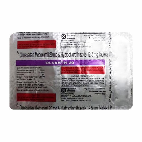 OLSAR H 20 Tablet 15's : Price, Uses, Side Effects | Netmeds