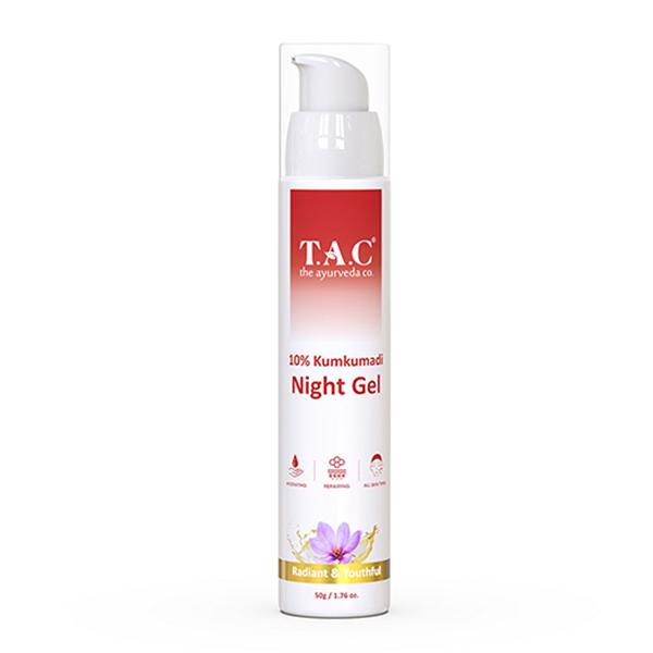 Buy T.A.C - The Ayurveda Co. 10% Kumkumadi Night Gel Radiant And ...