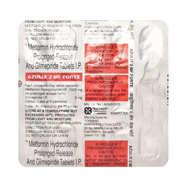 Azulix MF Forte 2mg Tablet 15'S : Uses, Side Effects, Price | Netmeds