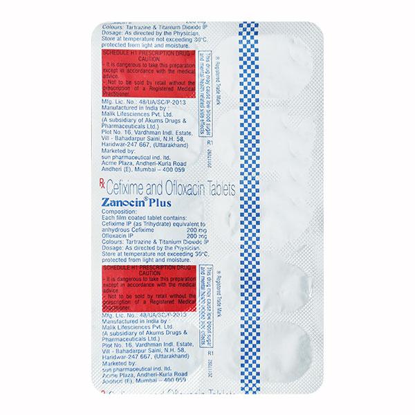 Buy Zanocin Plus Tablet 10'S Online at Upto 25% OFF | Netmeds