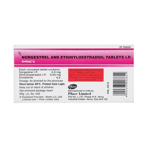ovral g tablet