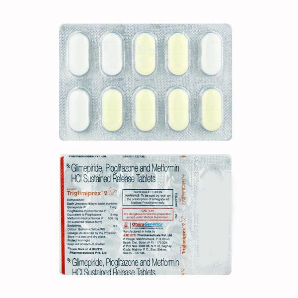 Triglimiprex 2mg Tablet 10'S : Price, Uses, Side Effects | Netmeds