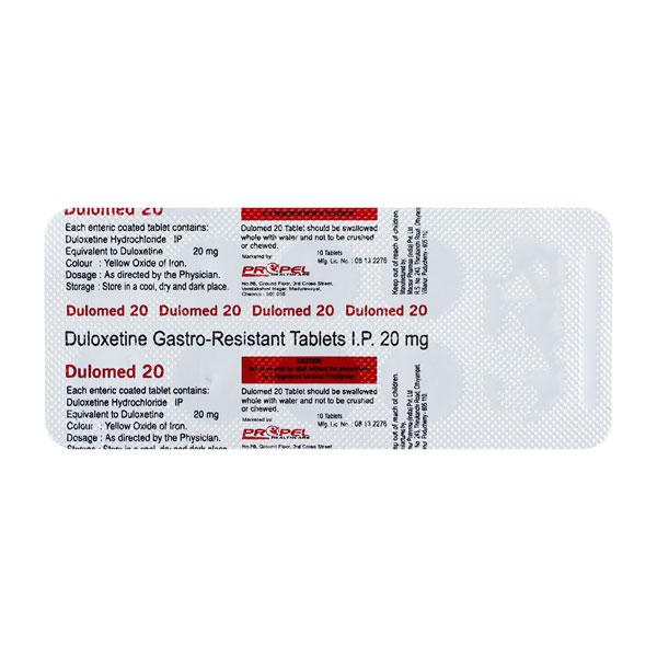 DULOMED 20 Tablet 10's : Price, Uses, Side Effects | Netmeds