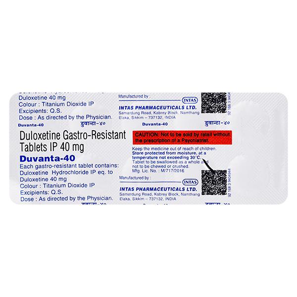 Duvanta 40mg Tablet 10'S : Price, Uses, Side Effects | Netmeds