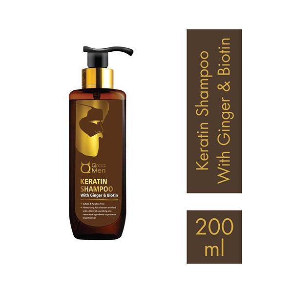 Buy Qraamen Keratin Shampoo with Ginger and Biotin for Nourished and ...