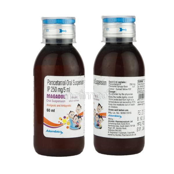 MAGADOL Oral Suspension 60ml Price, Uses, Side effects, Substitutes ...