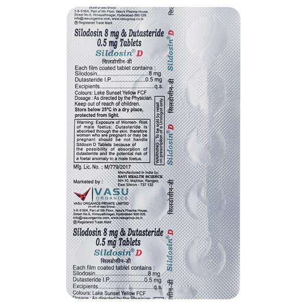 SILDOSIN D Tablet 15's Price, Uses, Side effects, Substitutes | Netmeds
