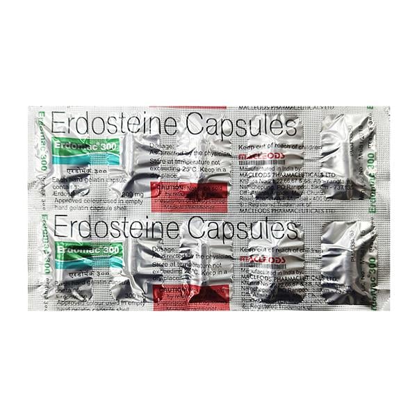 Buy ERDOMAC 300mg Capsule 10's Online | Netmeds