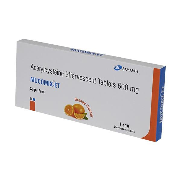 Buy Mucomix ET Sugar Free Orange Flavour Effervescent Tablet 10's ...