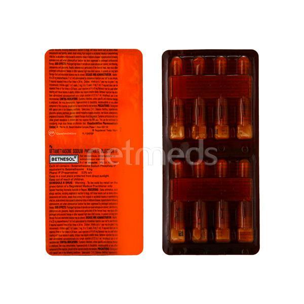 Betnesol Injection 8X1Ml Price, Uses, Side effects, Substitutes | Netmeds
