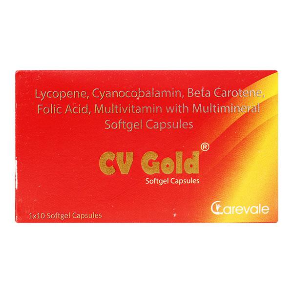CV GOLD Softgel Capsule 10's Price, Uses, Side effects, Substitutes ...