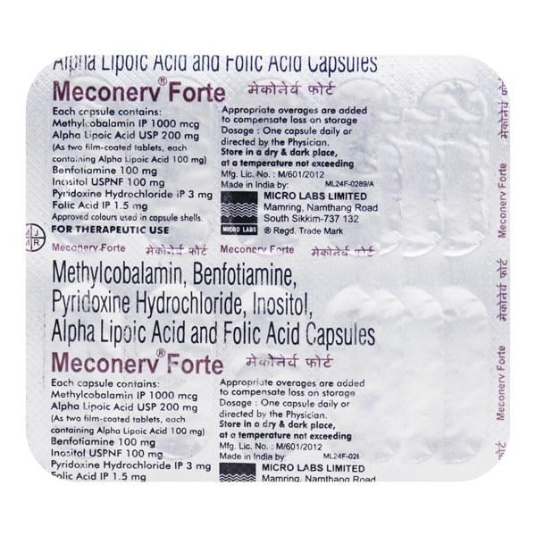 Buy Meconerv Forte Capsule 10'S Online at Upto 25% OFF | Netmeds