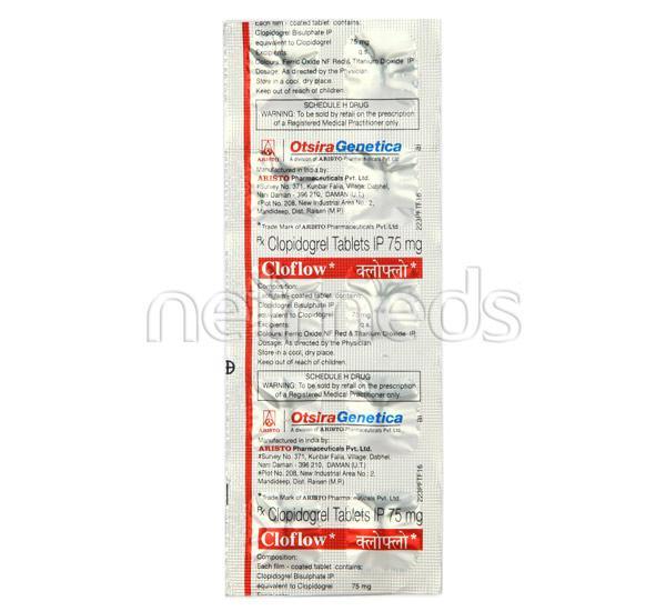 Cloflow 75mg Tablet 10'S Price, Uses, Side effects, Substitutes | Netmeds