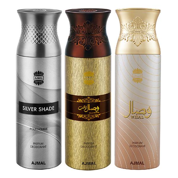 Buy Ajmal Silver Shade Wisal Dahab Wisal Deodorant Spray (Pack of 3 ...