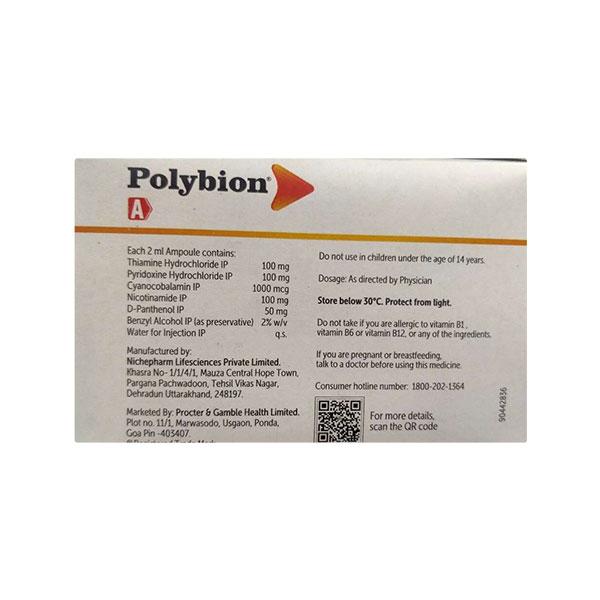 Buy POLYBION A Injection 2ml Online at Upto 25% OFF | Netmeds