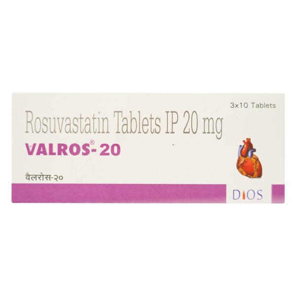 VALROS 20mg Tablet 10's Price, Uses, Side effects, Substitutes | Netmeds