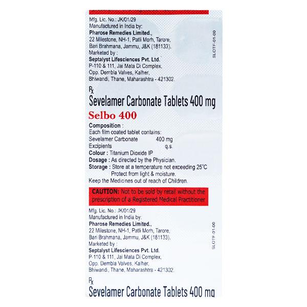 Buy SELBO 400mg Tablet 10's Online at Upto 25% OFF | Netmeds