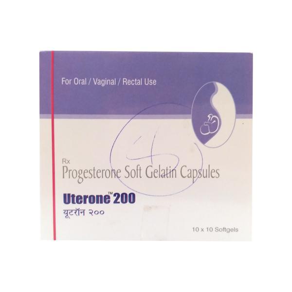 Uterone 200mg Capsule 10'S Price, Uses, Side effects, Substitutes | Netmeds