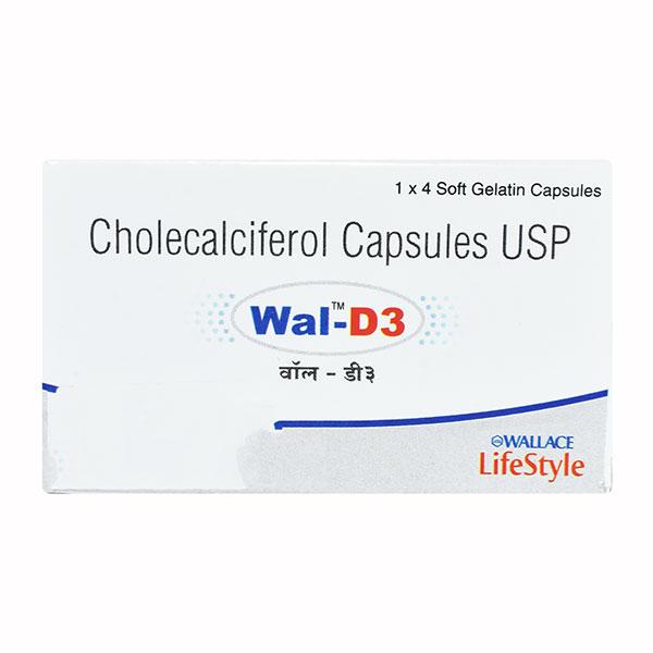 WAL D3 Softgel 4'S Price, Uses, Side effects, Substitutes | Netmeds