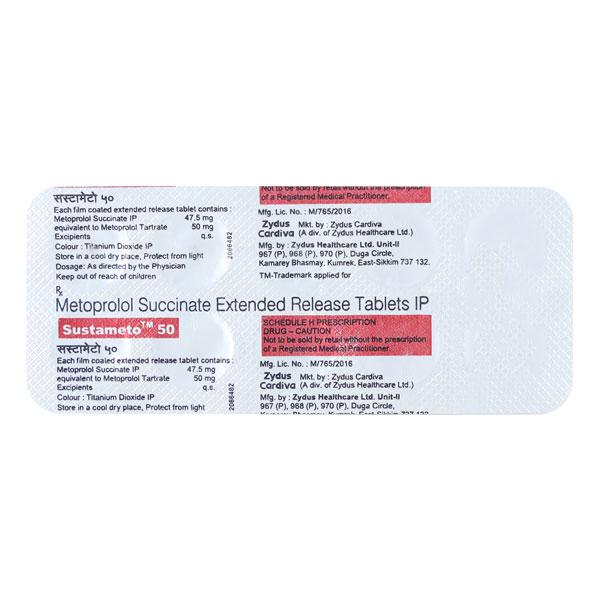 Sustameto 50mg Tablet 10'S : Price, Uses, Side Effects | Netmeds