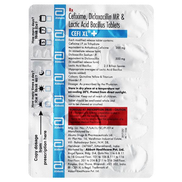 Buy CEFI XL + Tablet 10's Online at Upto 25% OFF | Netmeds