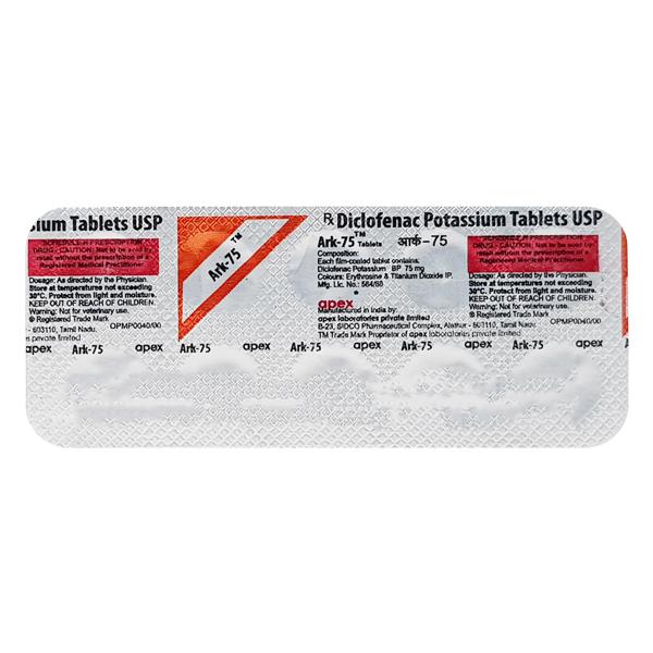 ARK 75mg Tablet 10'S Price, Uses, Side effects, Substitutes | Netmeds