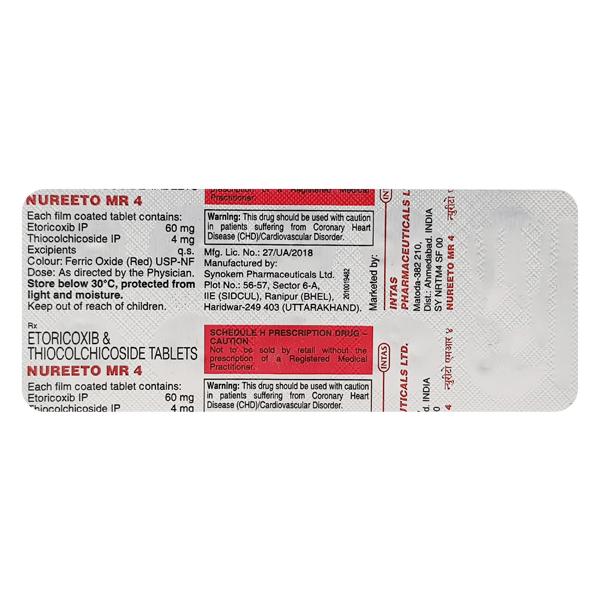 Buy Nureeto MR 4mg Tablet 10'S Online at Upto 25% OFF | Netmeds